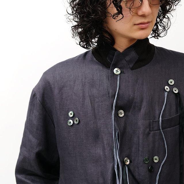 Midorikawa BUTTON LINEN JUMP SUITS #CHARCOAL GRAY [MID24SS Midorikawa BUTTON LINEN JUMP SUITS #CHARCOAL GRAY [MID24SS
