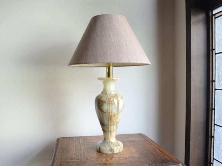 ヴィンテージ シェード付マーブル テーブルランプ（H48.5cm）｜アンティーク照明・ランプ｜CHELSEA antique＆decoration（チェルシー）