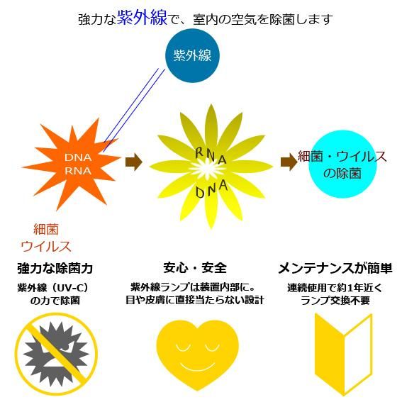 新型コロナウイルス不活化確認「エアーリアコンパクト(岩崎電気 新型コロナウイルス不活化確認「エアーリアコンパクト(岩崎電気