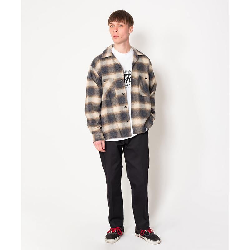 OMBRE CHECK OPEN COLLAR SHIRT “ROGERS” - 【MODERATE OMBRE CHECK OPEN COLLAR SHIRT “ROGERS” - 【MODERATE